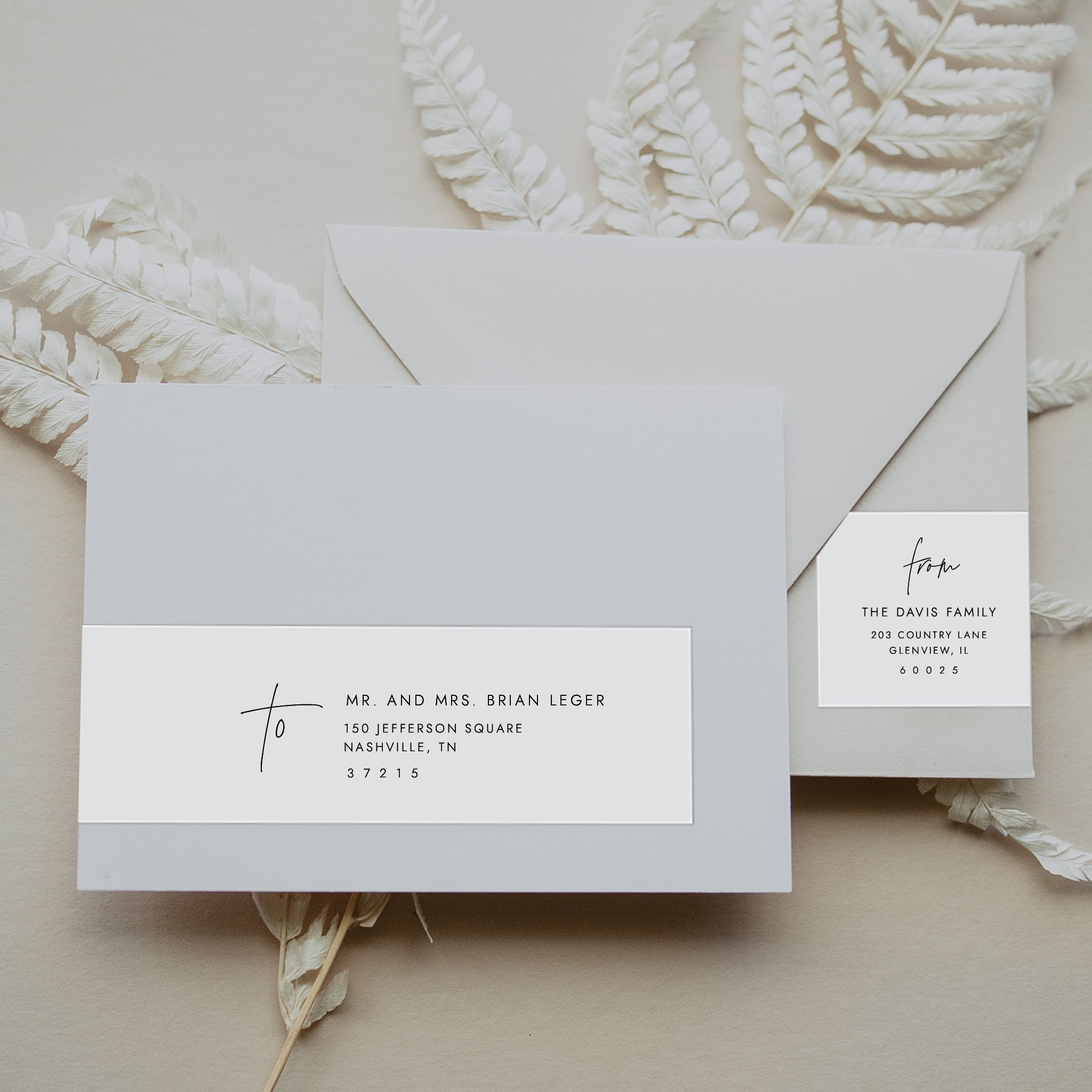 Modern Monogram Wrap Around Labels – Studio Nellcote