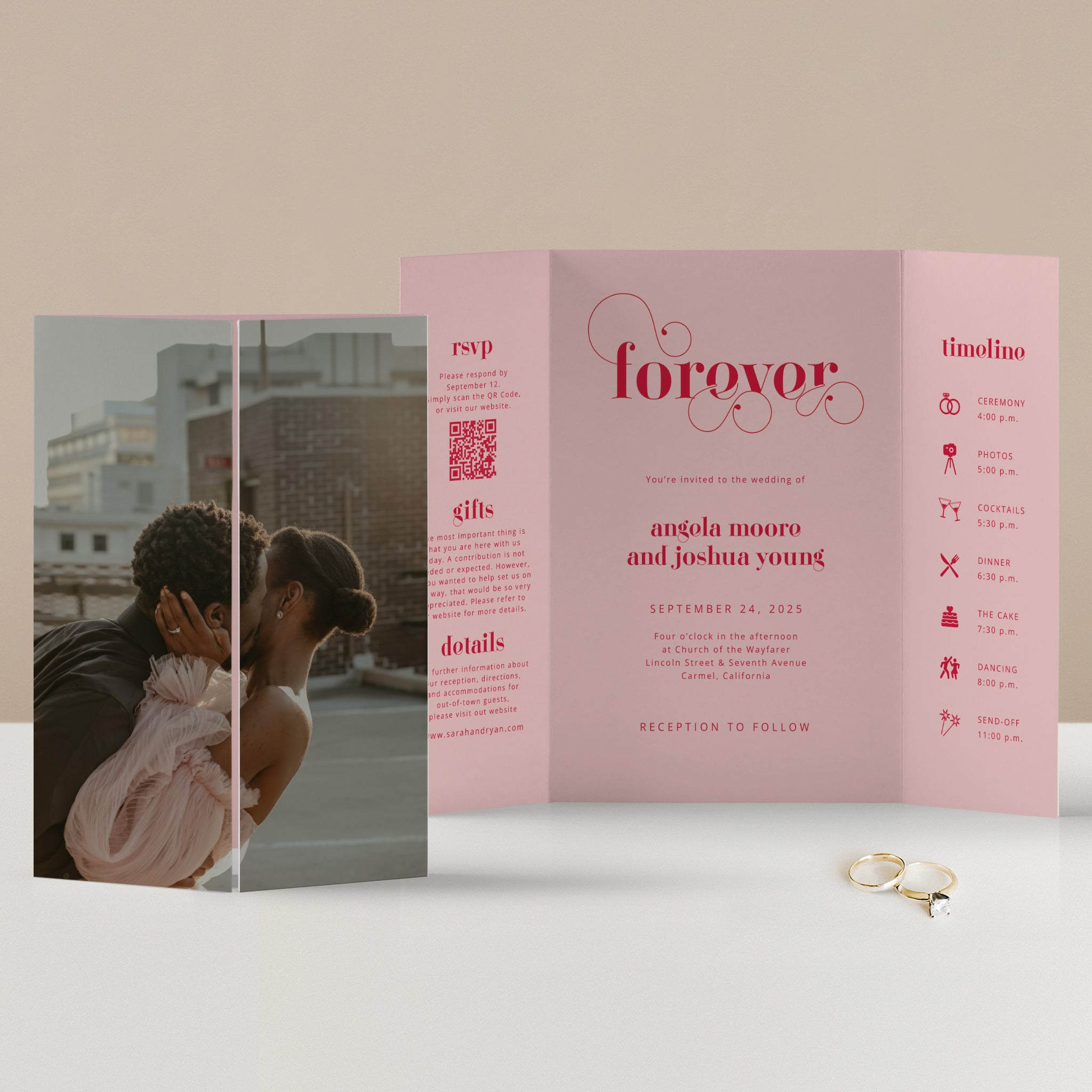 Amore Gatefold Wedding Invitation – Studio Nellcote